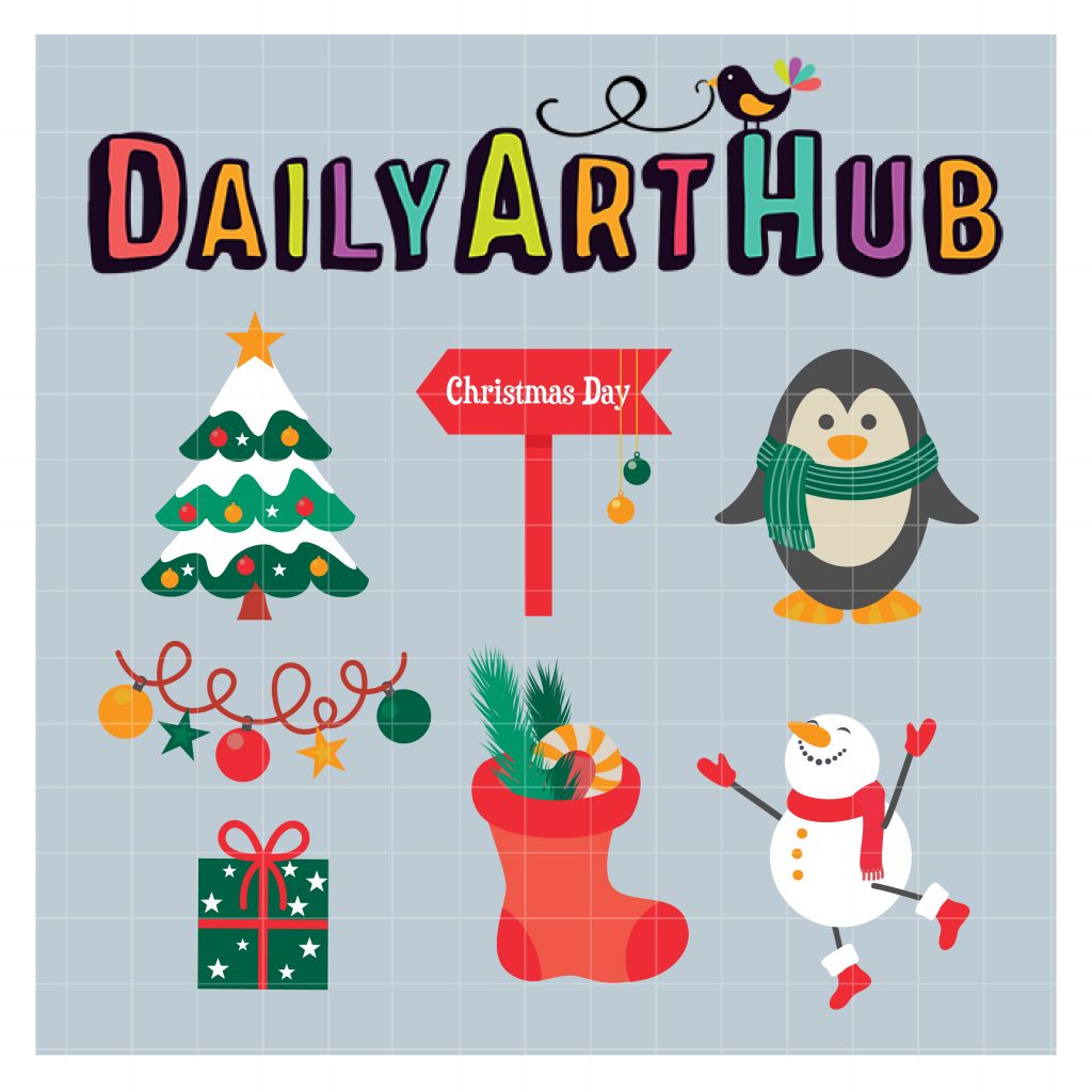 Happy Holidays Clip Art Set – Daily Art Hub // Graphics, Alphabets & SVG