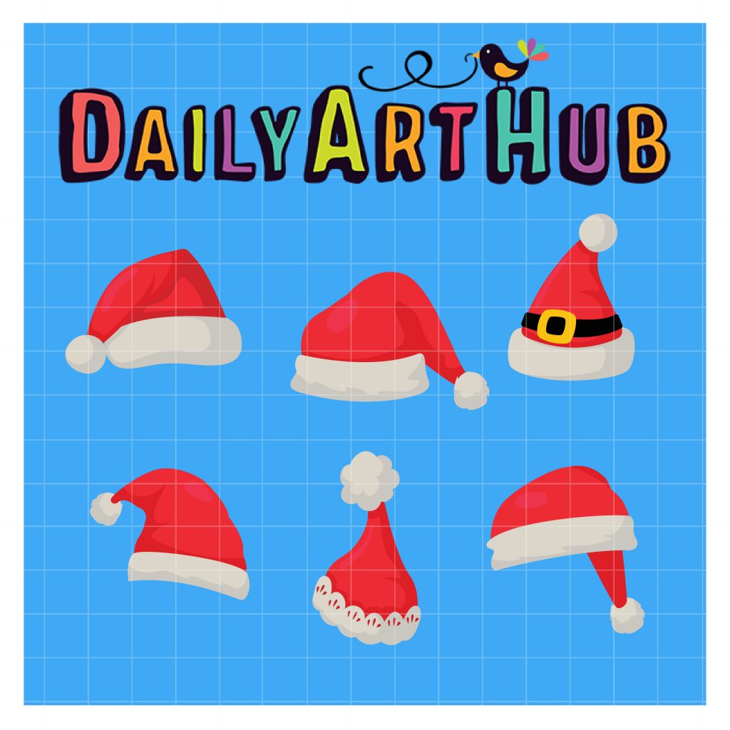 Santa’s Hat Clip Art Set – Daily Art Hub // Graphics, Alphabets & SVG