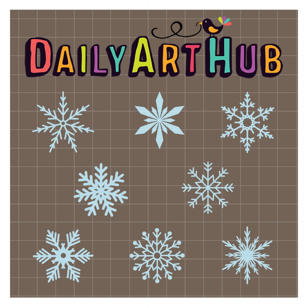 Snowflakes Clip Art Set – Daily Art Hub // Graphics, Alphabets & SVG
