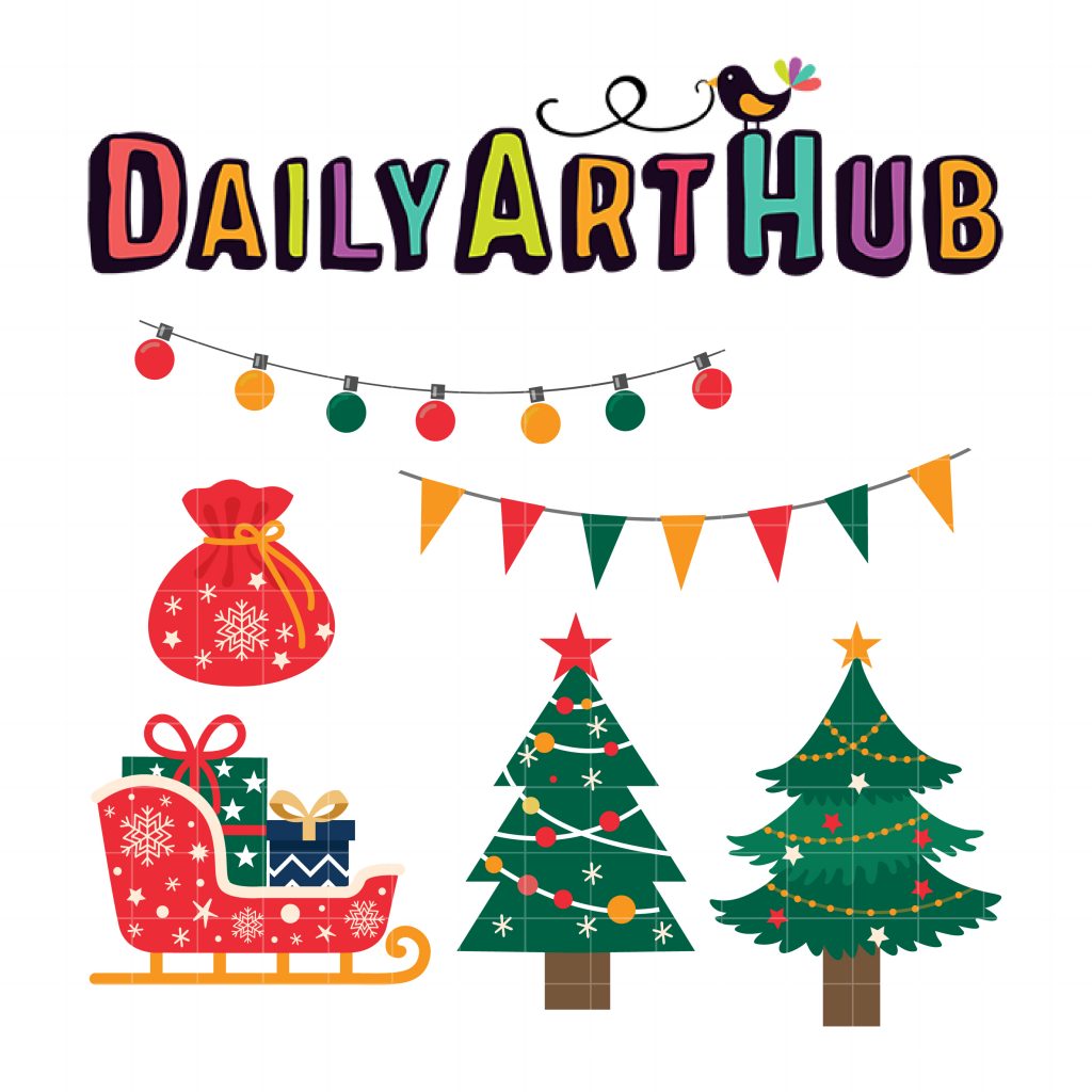 Cute Christmas Decorations Clip Art Set – Daily Art Hub // Graphics ...