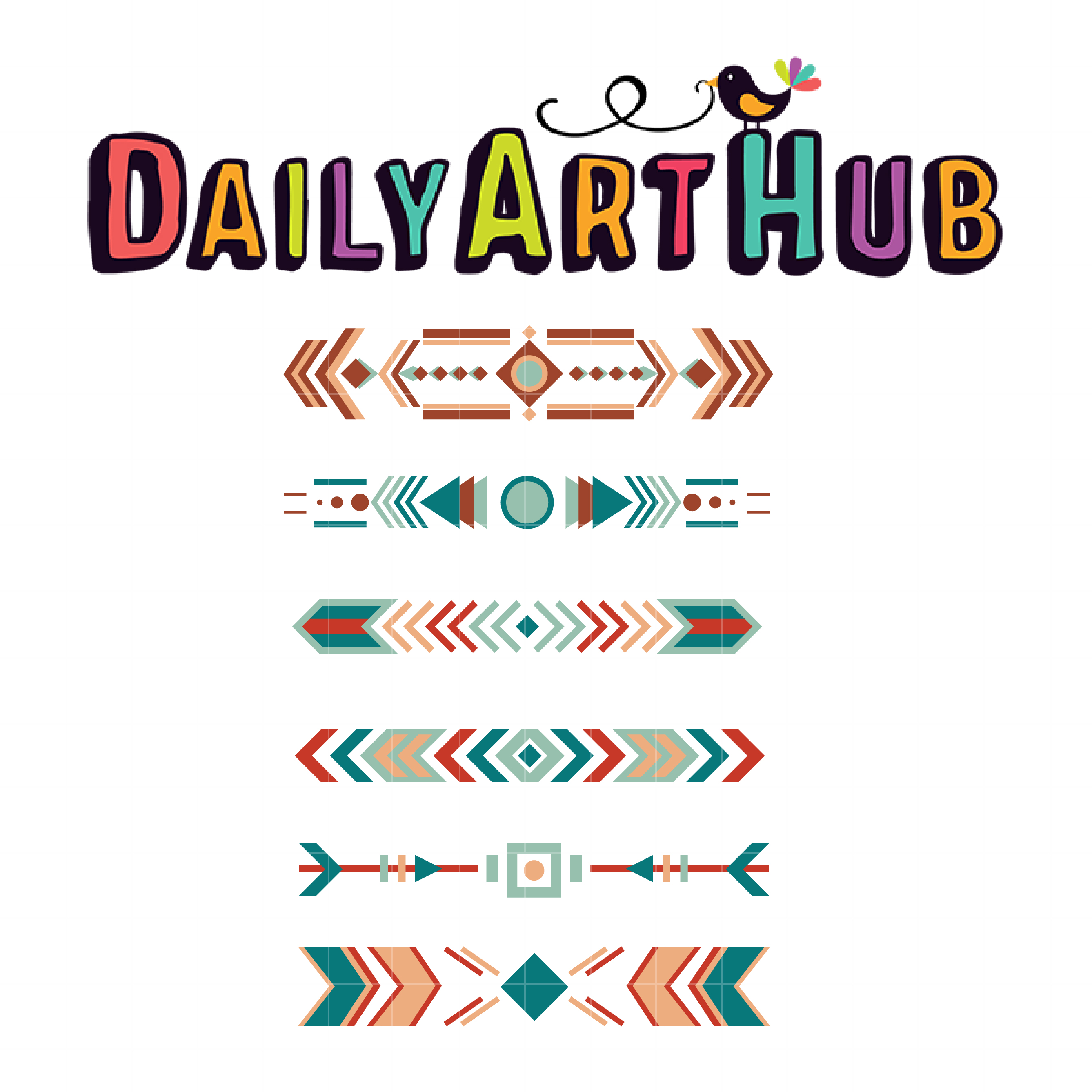 Tribal Borders Clip Art Set – Daily Art Hub – Free Clip Art Everyday