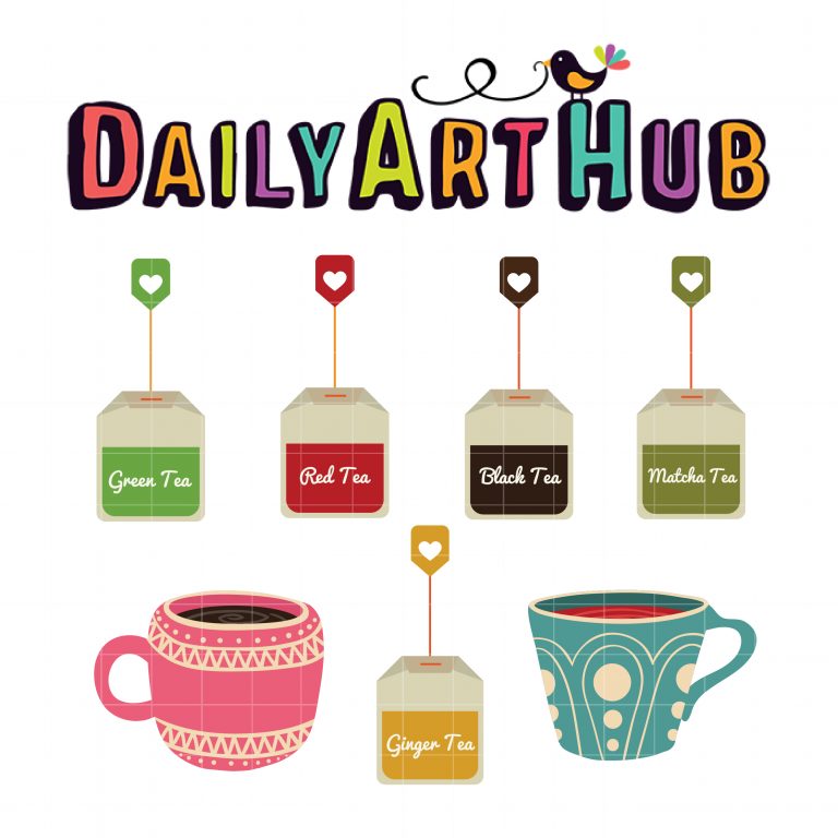 Flavored Teas Clip Art Set – Daily Art Hub // Graphics, Alphabets & SVG