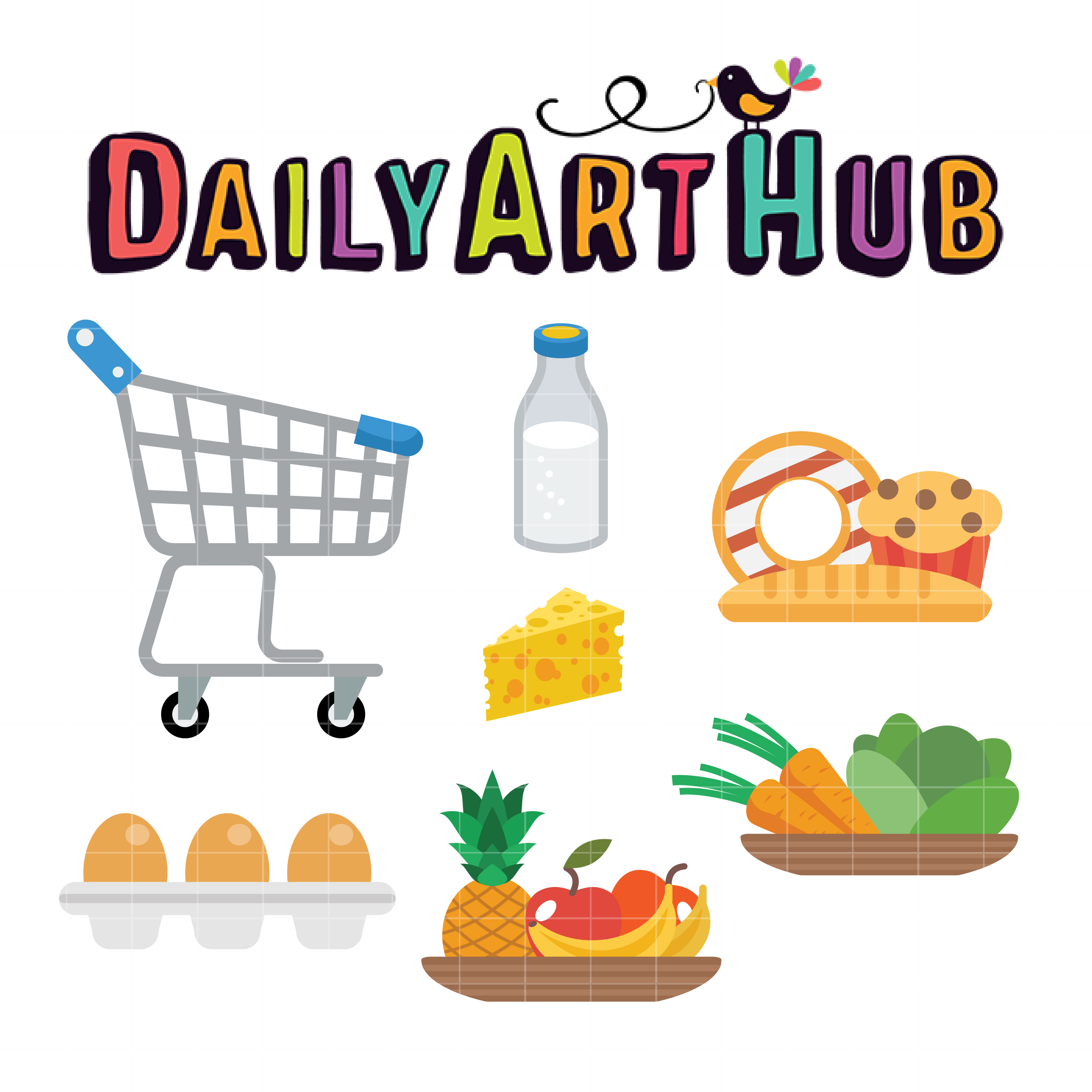 Grocery Items Clip Art Set – Daily Art Hub – Free Clip Art Everyday