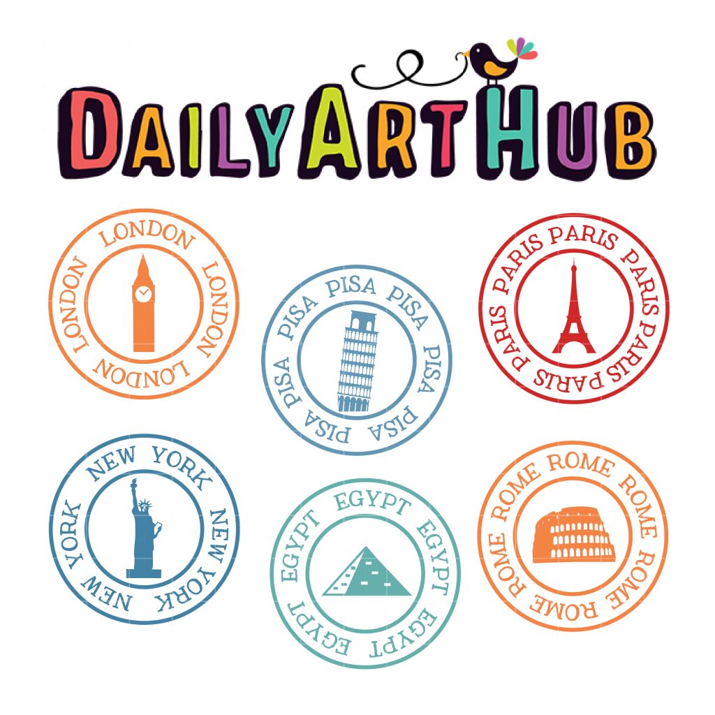 Travel Badges Clip Art Set – Daily Art Hub // Graphics, Alphabets & SVG