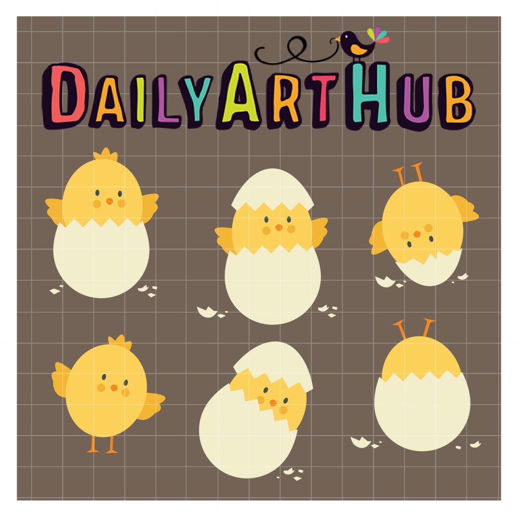 Cute Yellow Chicks Clip Art Set – Daily Art Hub // Graphics, Alphabets ...