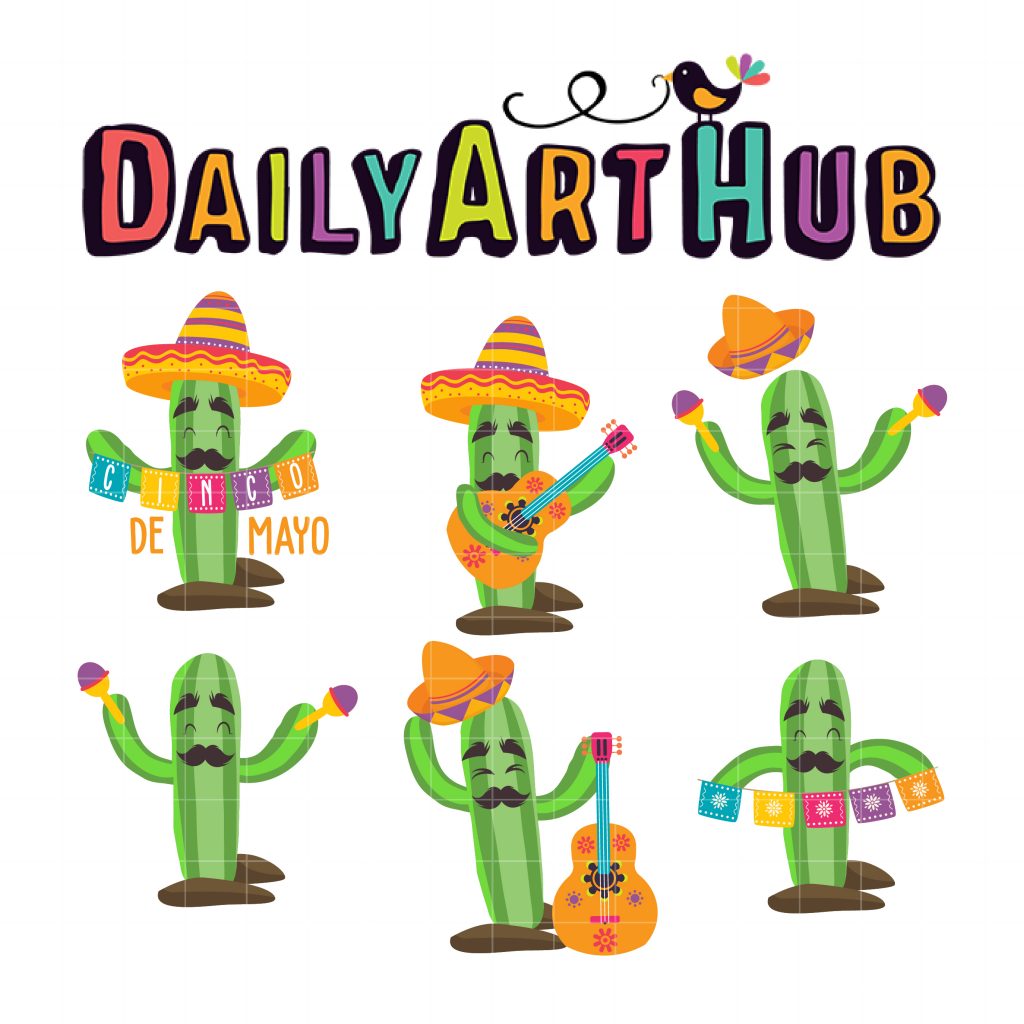 Cinco De Mayo Cactus Clip Art Set – Daily Art Hub // Graphics ...