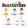 Cute Ballerina Clip Art Set – Daily Art Hub // Graphics, Alphabets & SVG