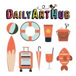 Pink Summer Things Clip Art Set – Daily Art Hub // Graphics, Alphabets ...