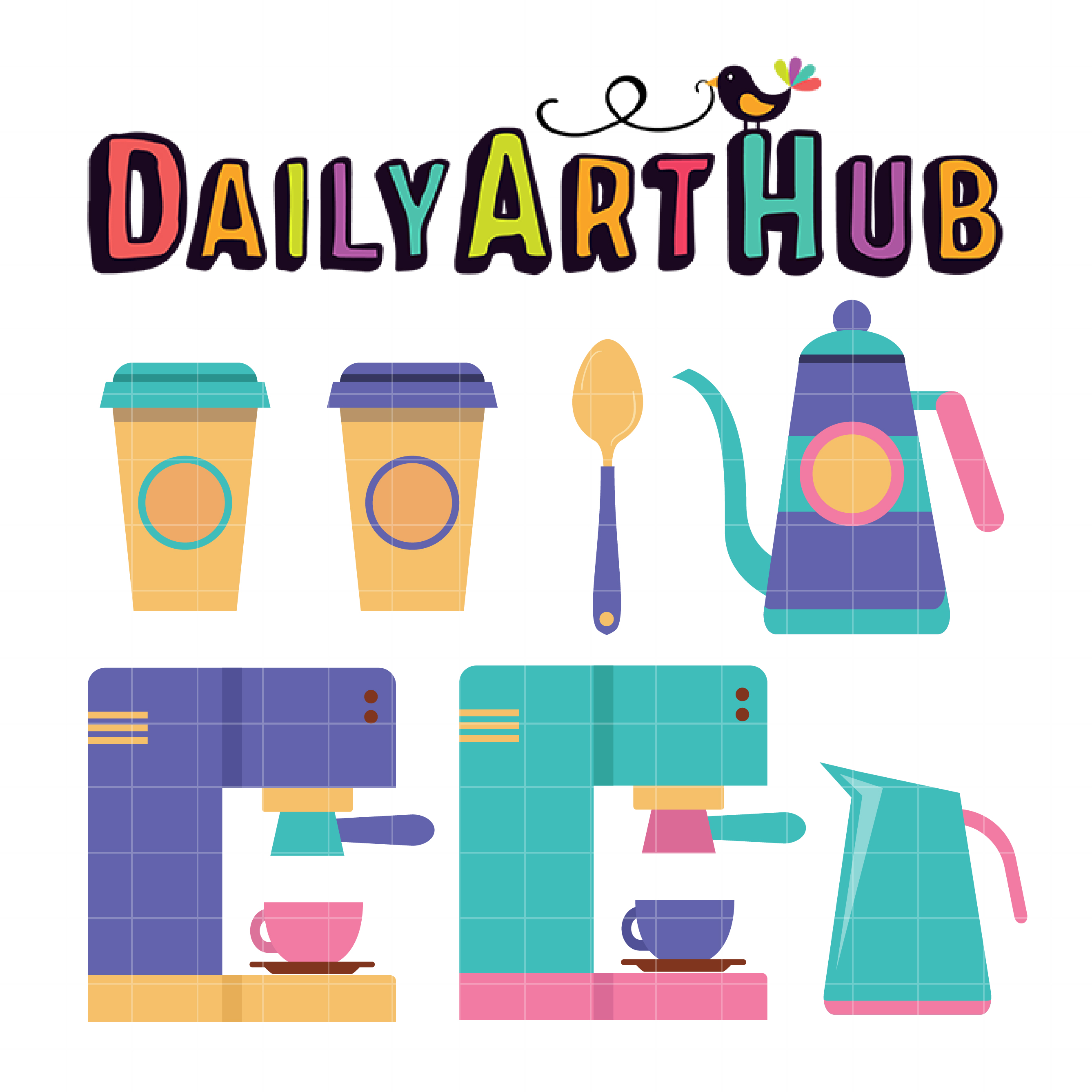 Coffee Maker Clip Art Set – Daily Art Hub – Free Clip Art Everyday