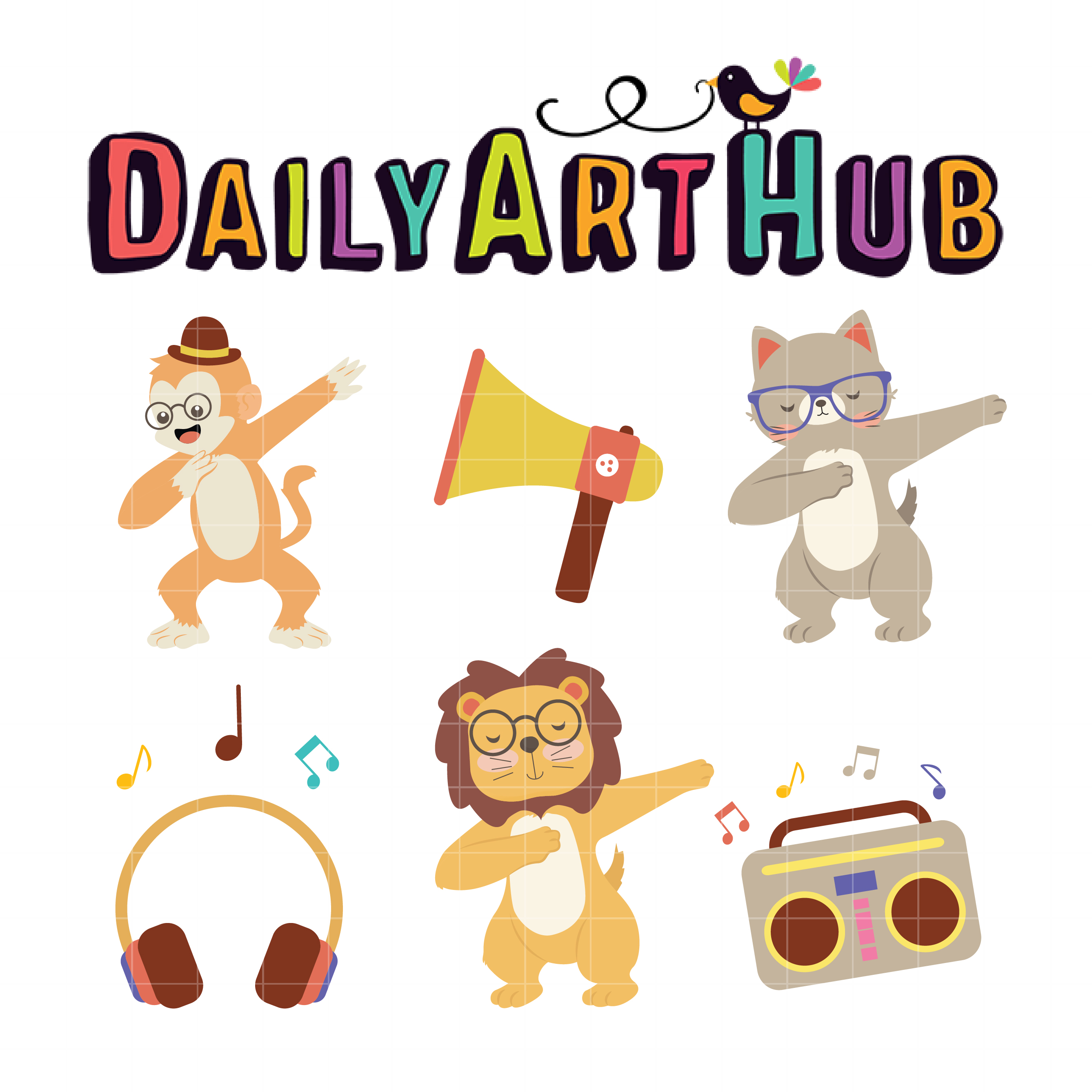 Adorable Dancing Animals Clip Art Set – Daily Art Hub – Free Clip Art ...