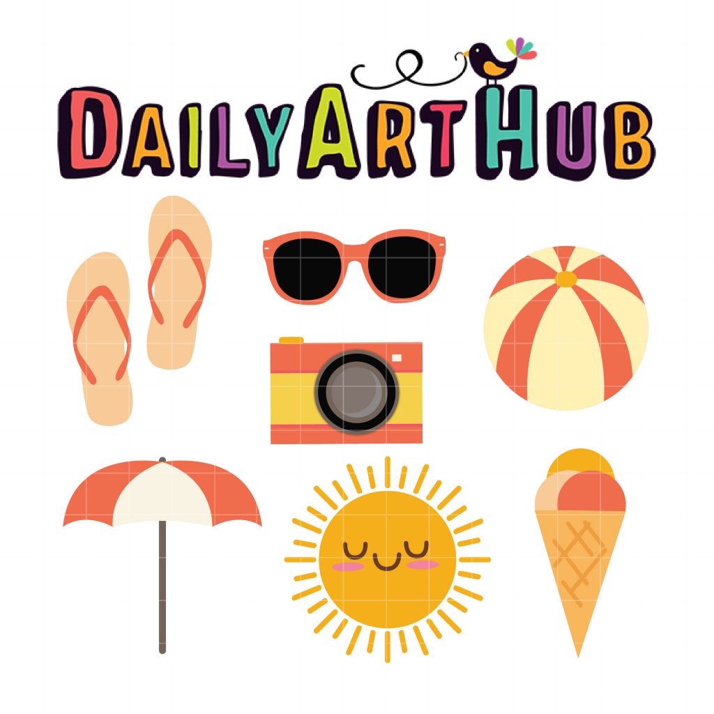 Lovely Summer Things Clip Art Set – Daily Art Hub // Graphics ...