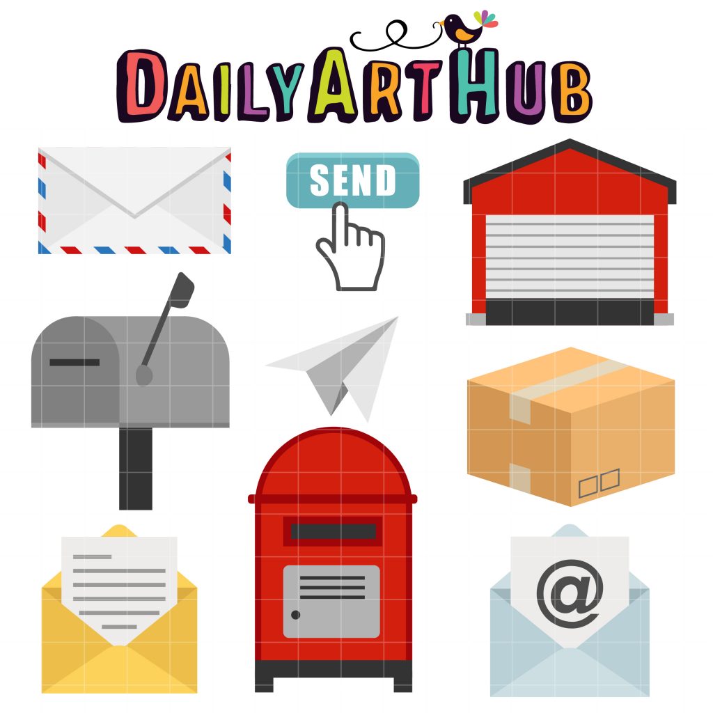 Sending Mail Clip Art Set – Daily Art Hub // Graphics, Alphabets & SVG
