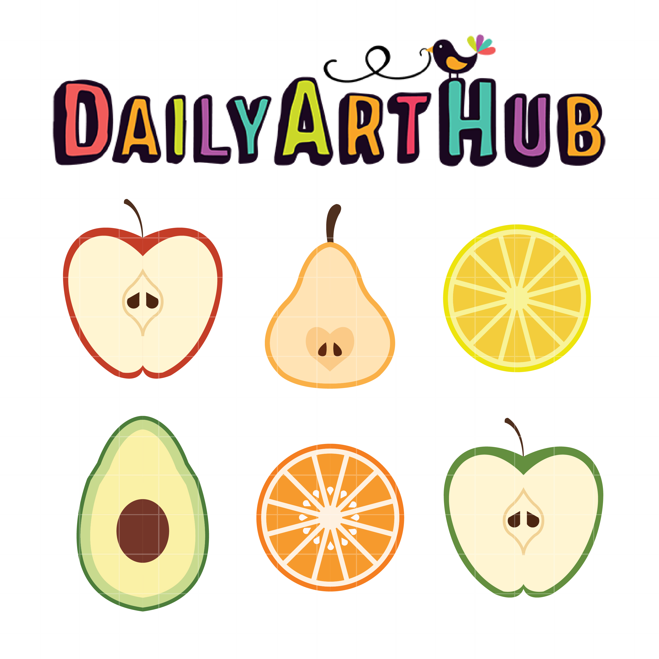 Sliced Fruits Clip Art Set – Daily Art Hub – Free Clip Art Everyday