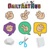 Rock Paper Scissor Clip Art Set – Daily Art Hub // Graphics, Alphabets ...