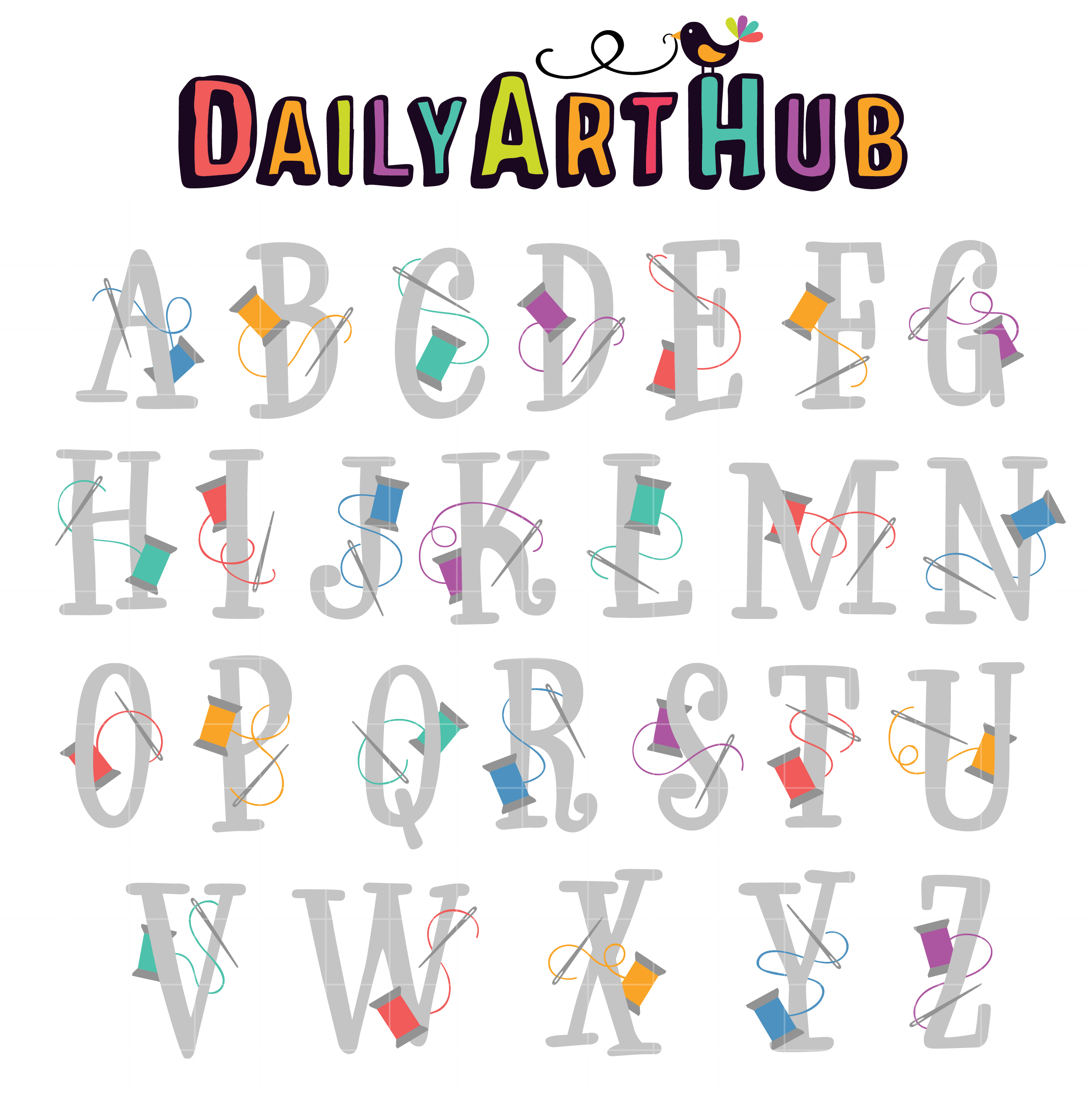 Stitch Life Alphabet Clip Art Set – Daily Art Hub – Free Clip Art Everyday
