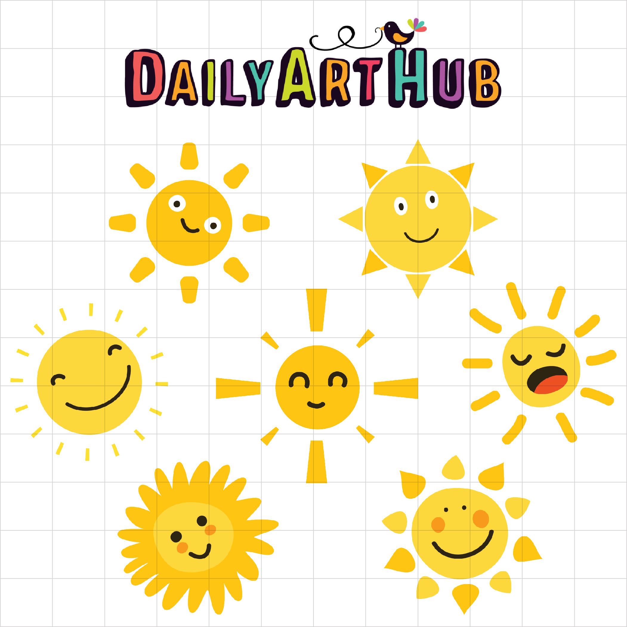 Sunny Smile Clip Art Set – Daily Art Hub – Free Clip Art Everyday