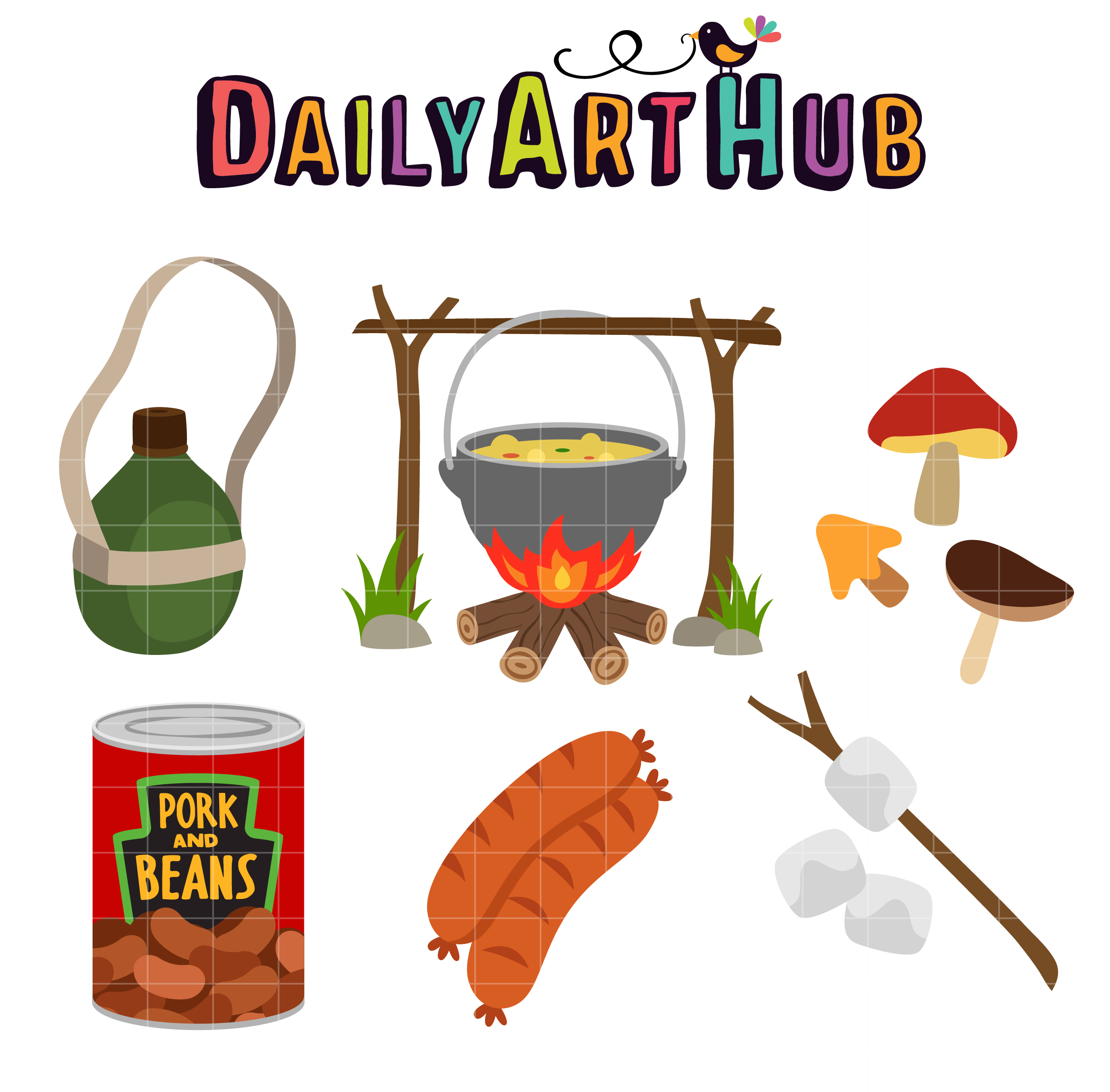 Camping Foods Clip Art Set – Daily Art Hub – Free Clip Art Everyday