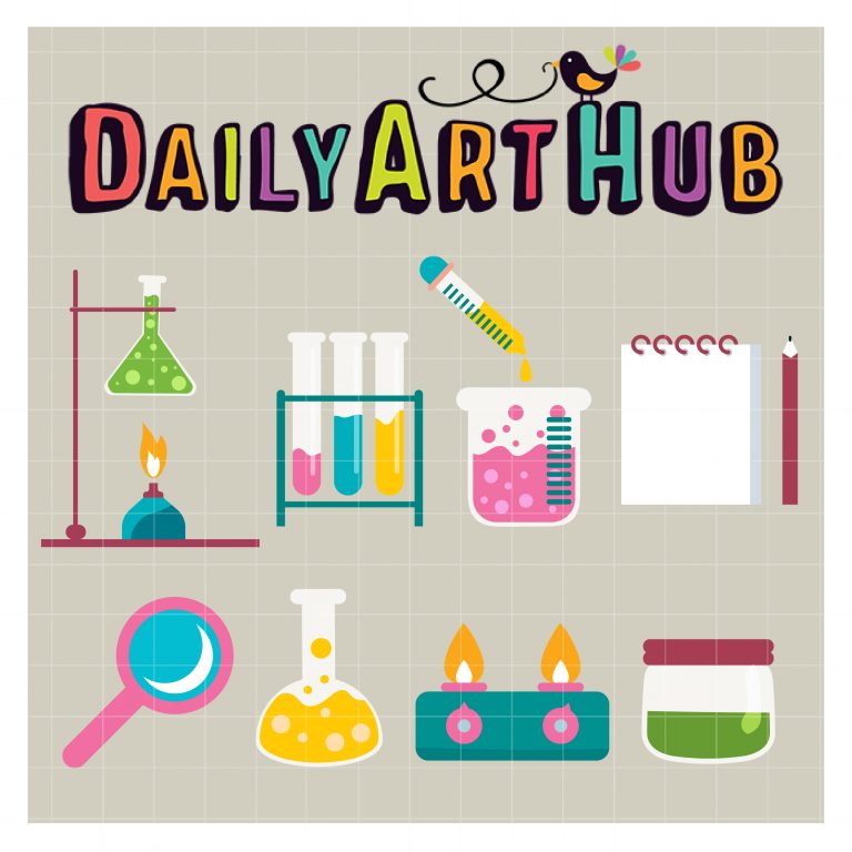 Chemistry Laboratory Instruments Clip Art Set – Daily Art Hub ...