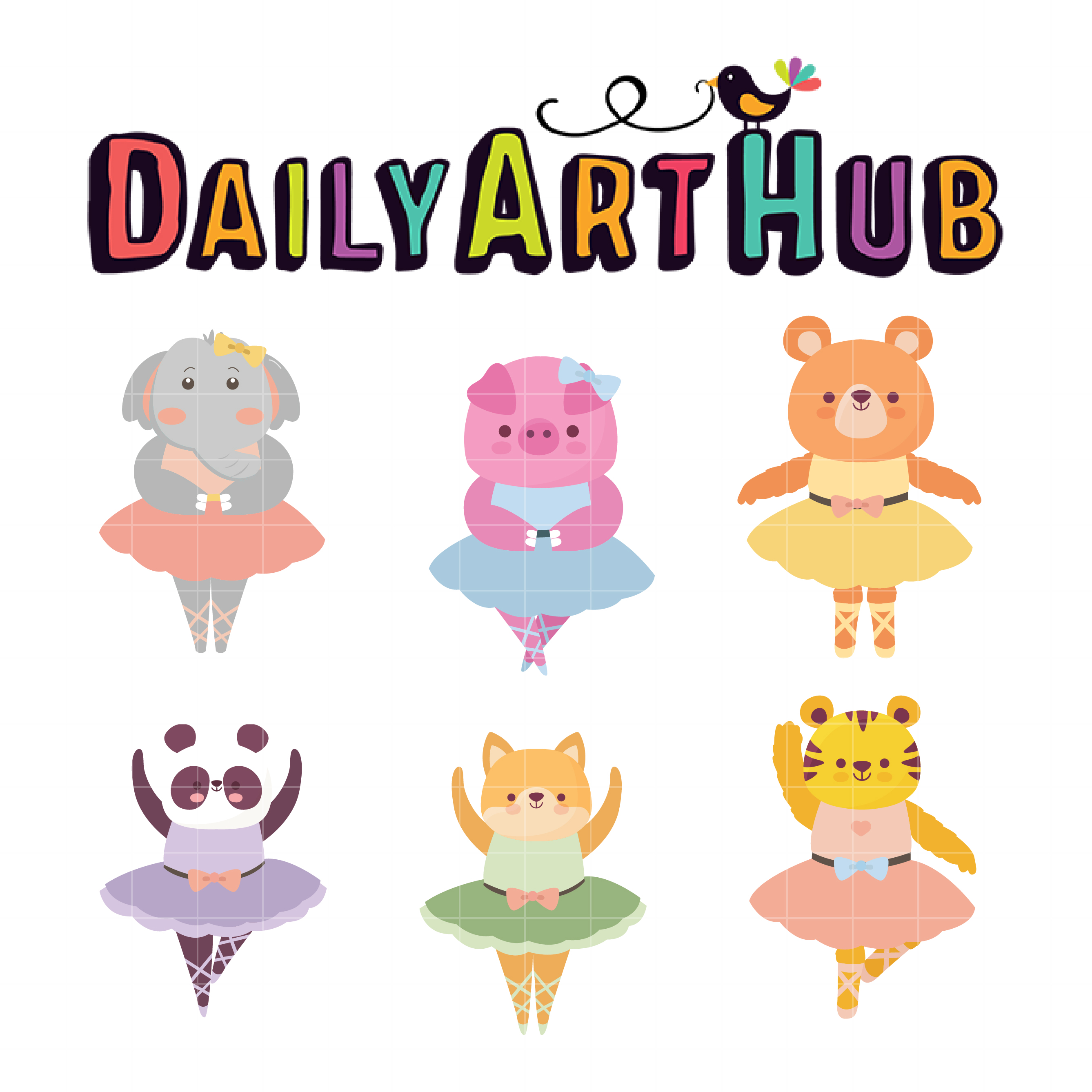 Ballerina Animals Clip Art Set – Daily Art Hub – Free Clip Art Everyday