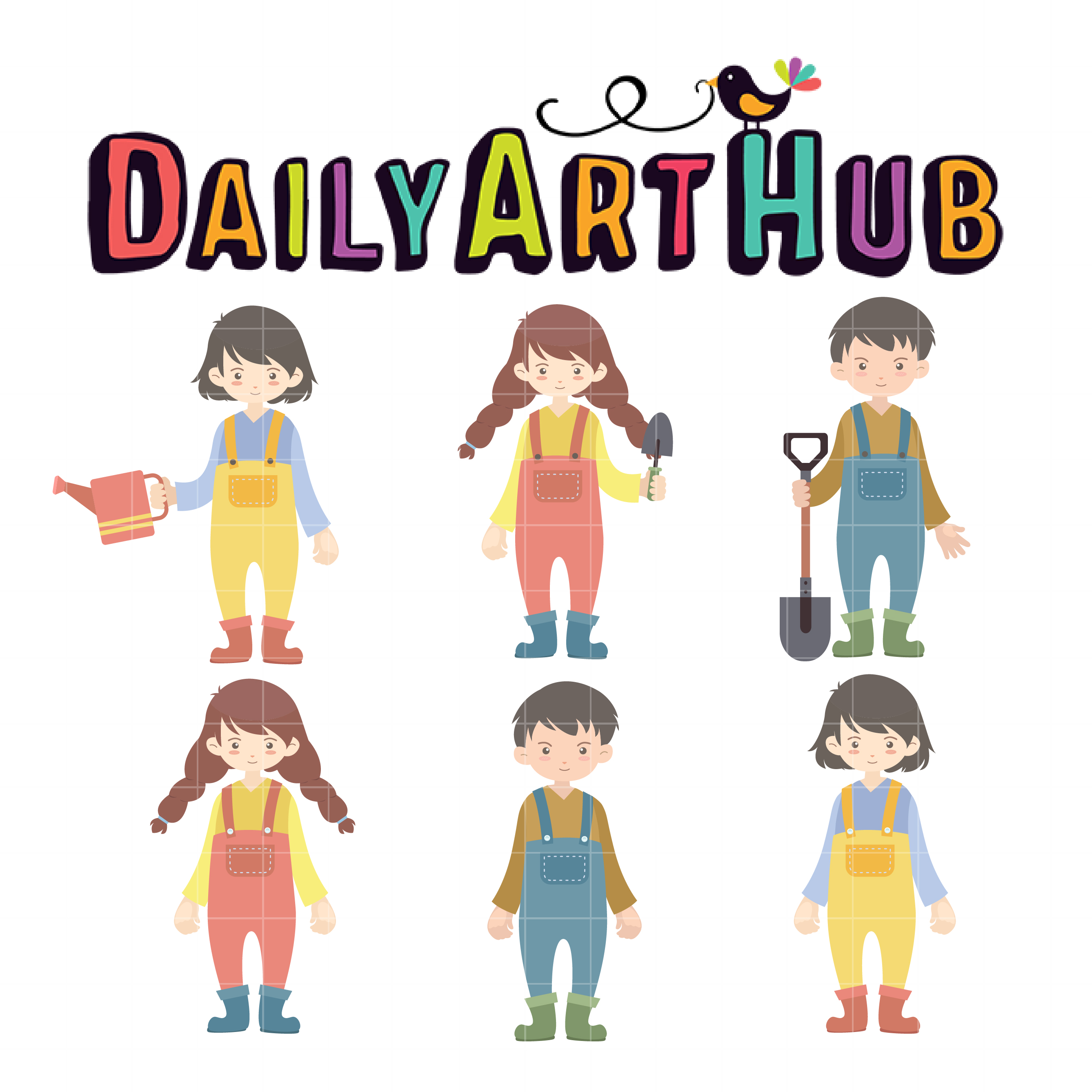Cute Farmers Clip Art Set – Daily Art Hub – Free Clip Art Everyday