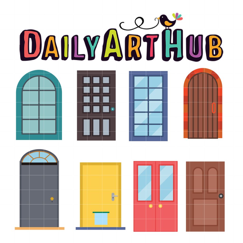 Doors Clip Art Set – Daily Art Hub // Graphics, Alphabets & SVG