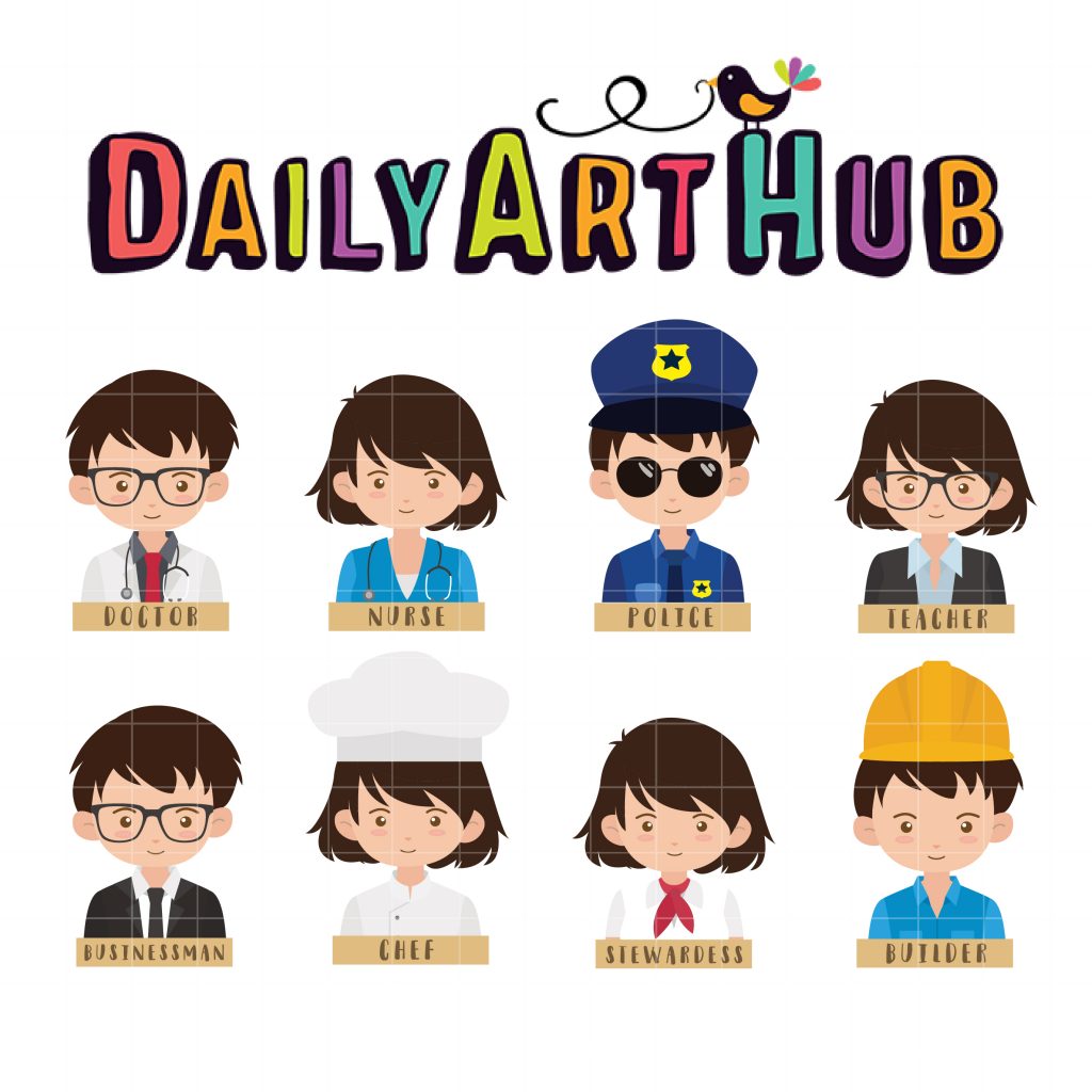 Different Jobs Character Clip Art Set – Daily Art Hub // Graphics ...