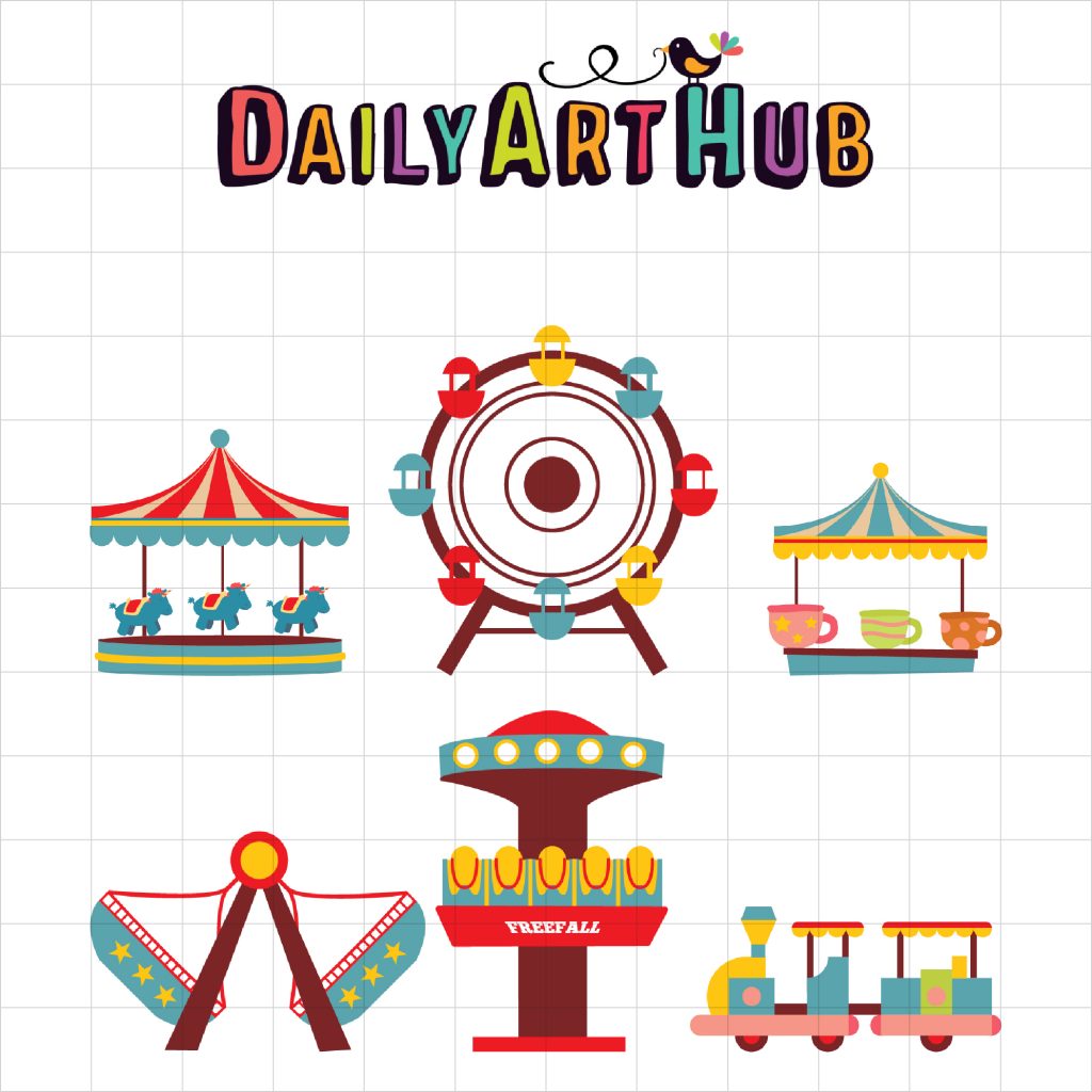 Funfair Rides Clip Art Set – Daily Art Hub // Graphics, Alphabets & SVG