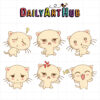 Kitty Emotions Clip Art Set – Daily Art Hub // Graphics, Alphabets & SVG