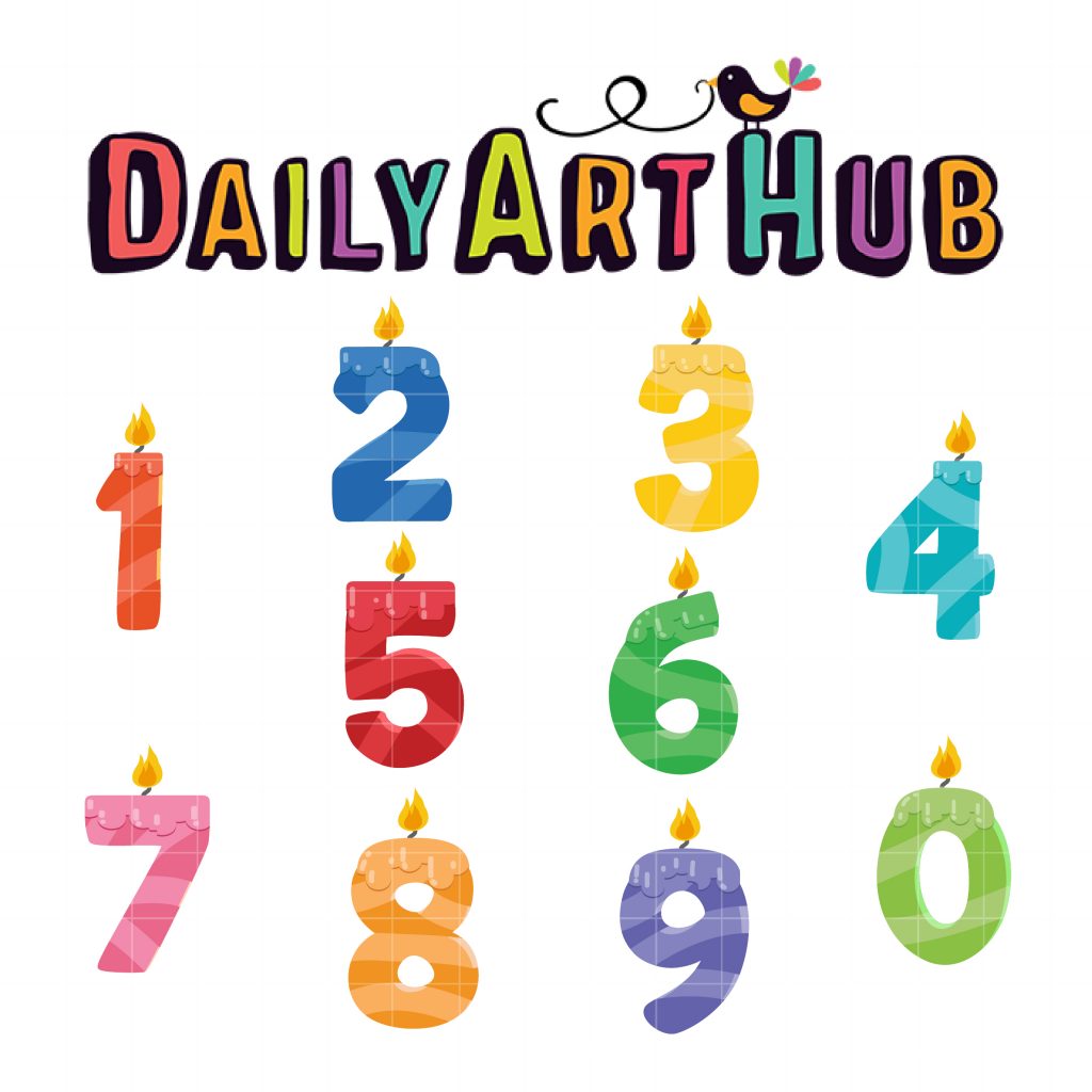 Birthday Candles Clip Art Set – Daily Art Hub // Graphics, Alphabets & SVG