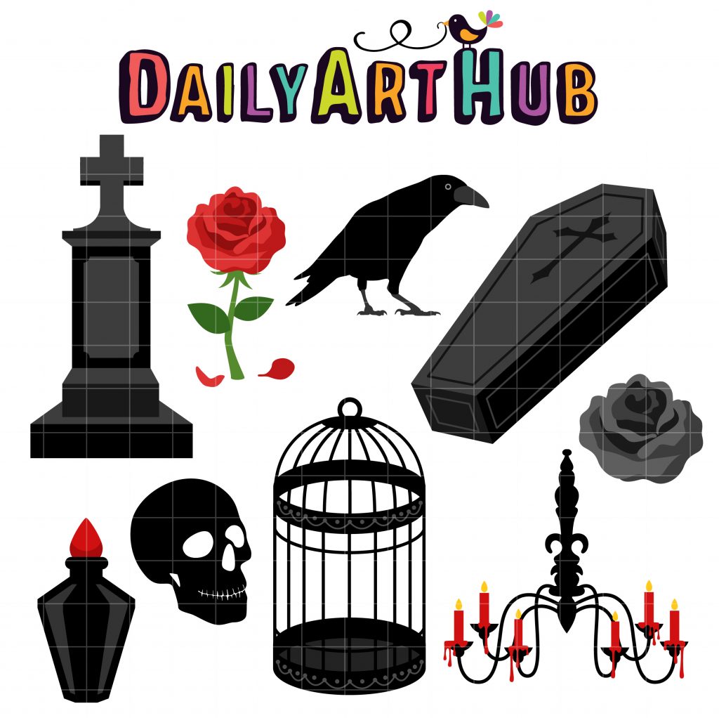 Goth Galore Clip Art Set – Daily Art Hub // Graphics, Alphabets & SVG