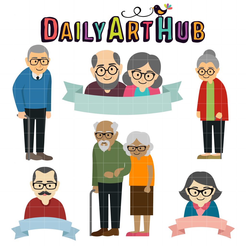Grandparent’s Day Clip Art Set – Daily Art Hub // Graphics, Alphabets & SVG