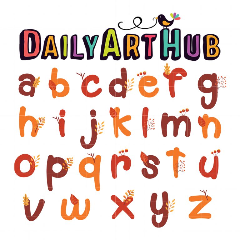 Autumn Alphabet Clip Art Set – Daily Art Hub // Graphics, Alphabets & SVG