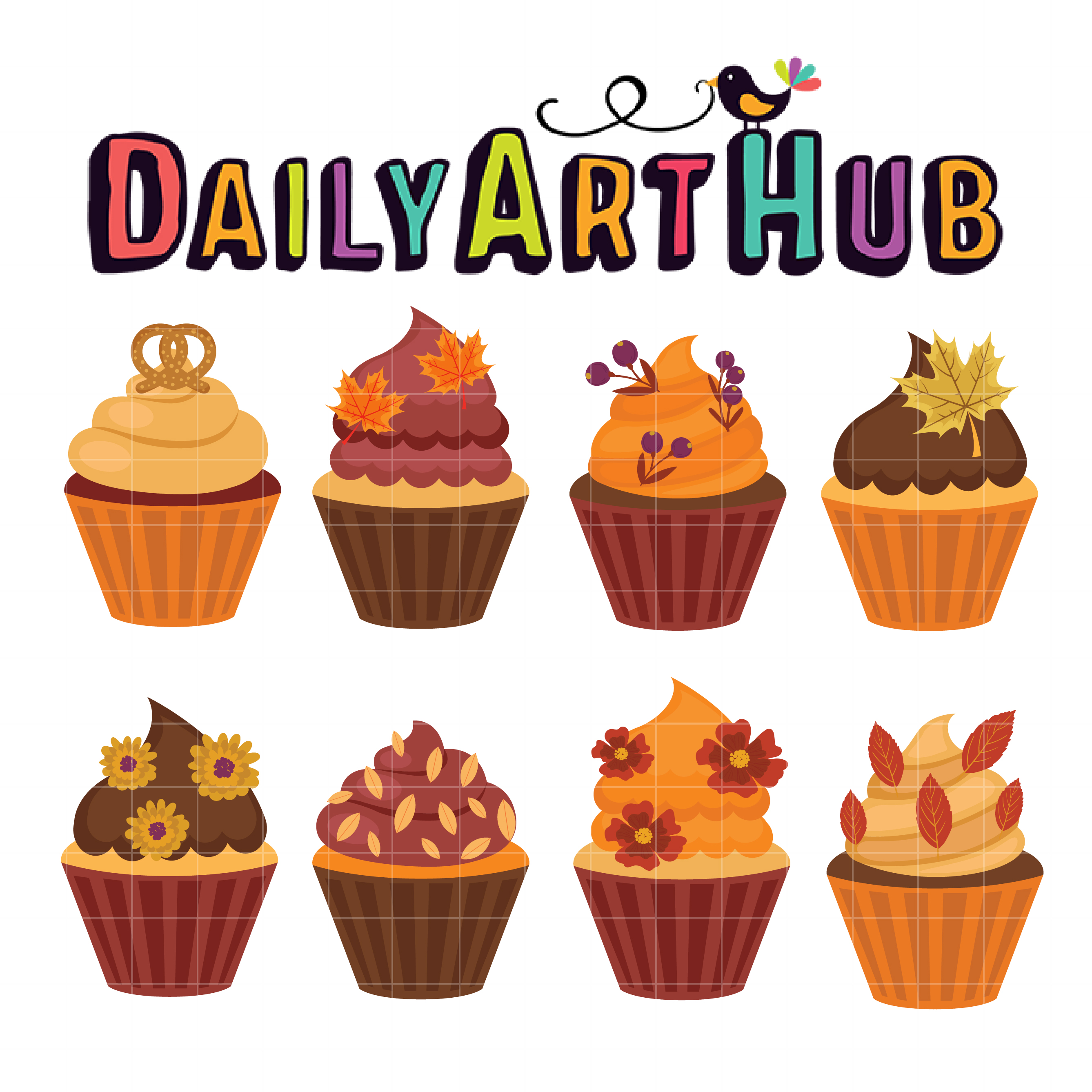 Fall Cupcake Clipart