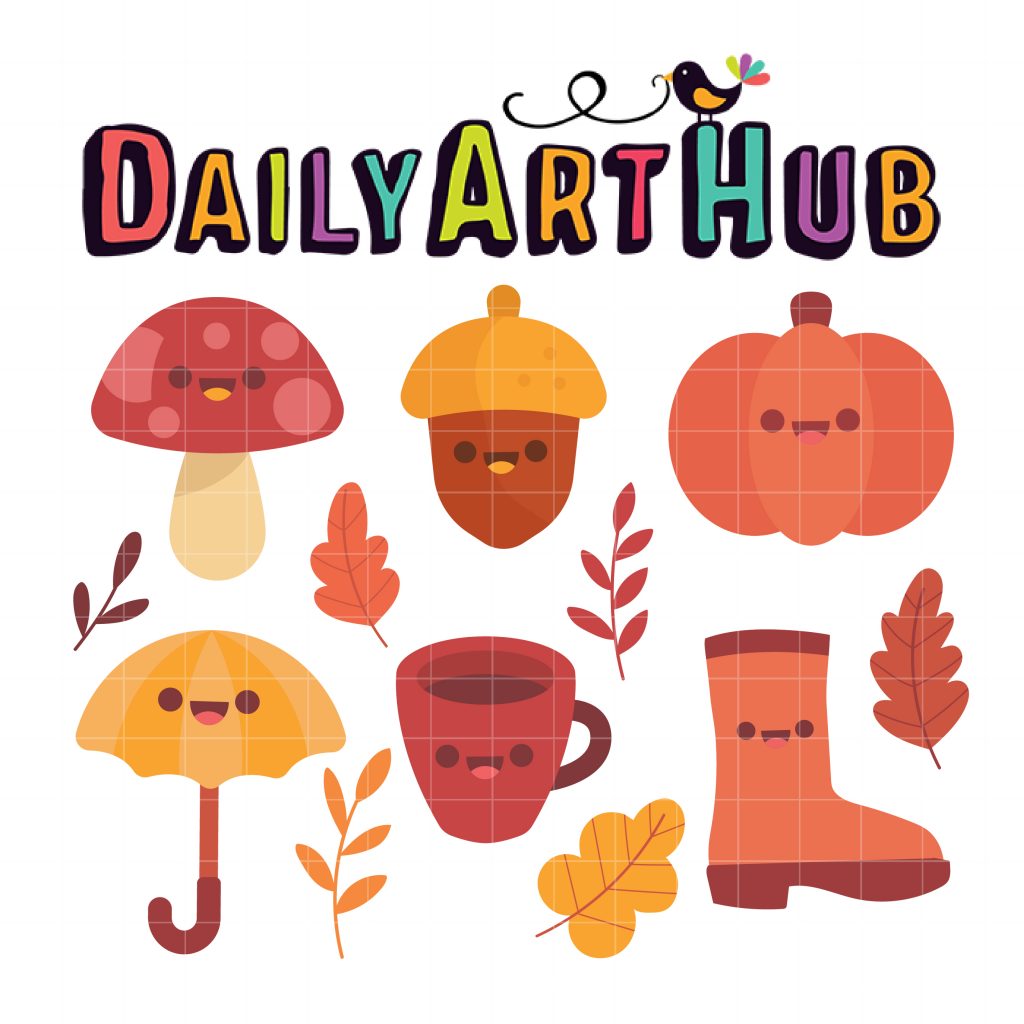 Cute Autumn Characters Clip Art Set – Daily Art Hub // Graphics ...