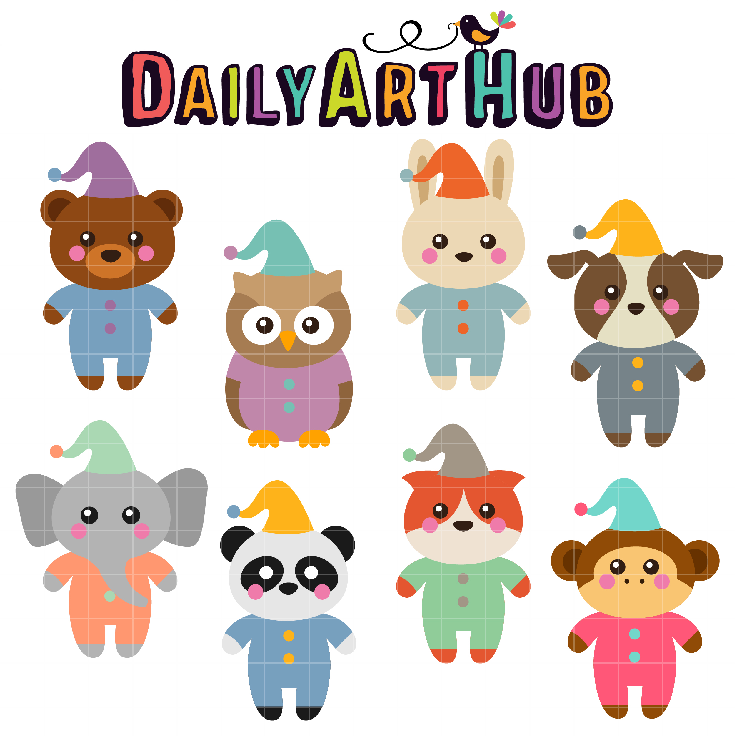Cute Pajama Pals Clip Art Set – Daily Art Hub – Free Clip Art Everyday