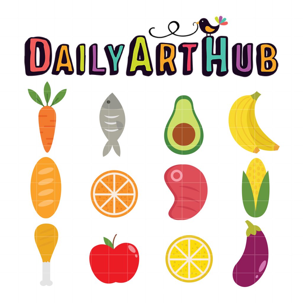 Food Day Clip Art Set – Daily Art Hub // Graphics, Alphabets & SVG