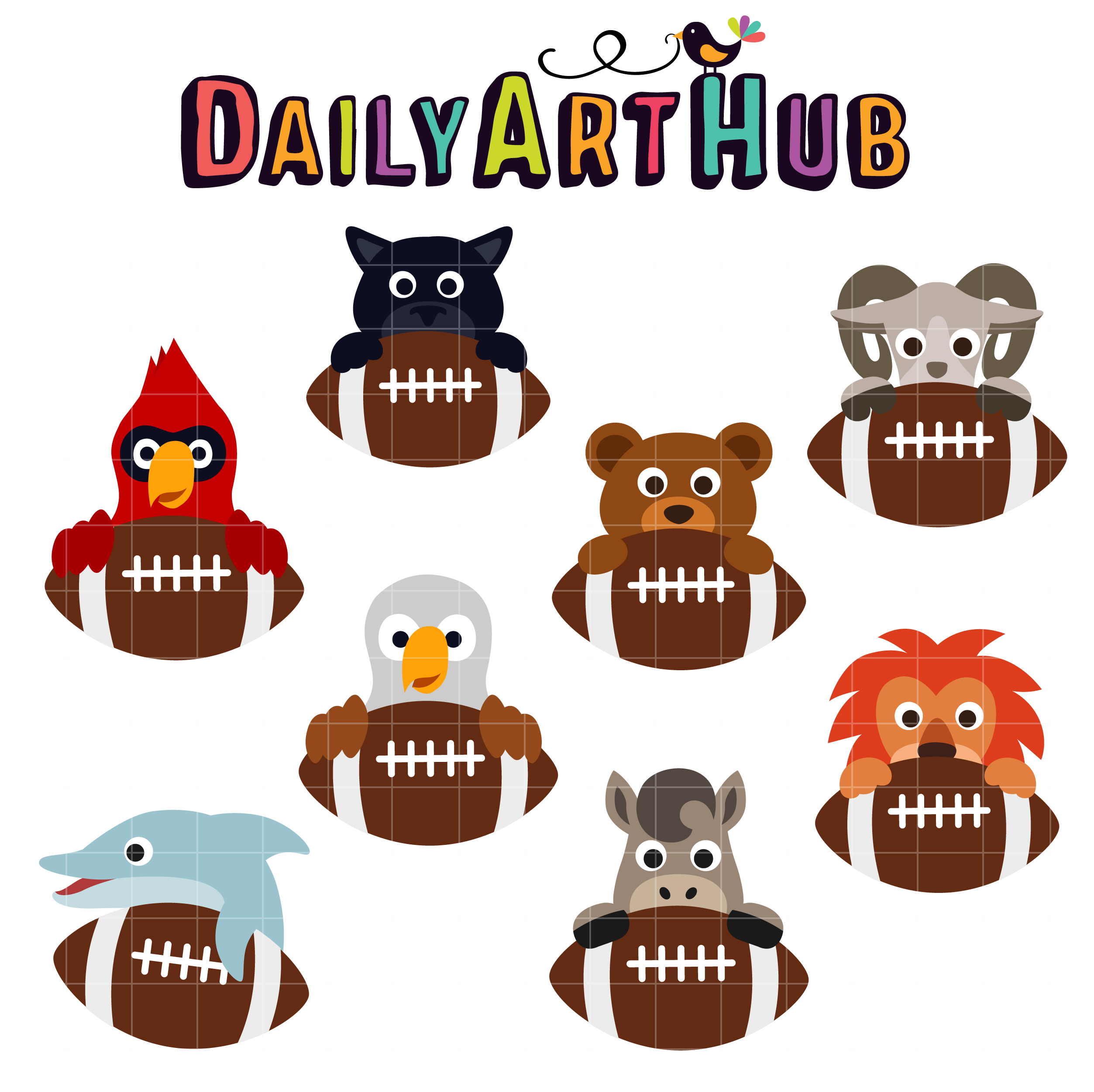 Football Team Pals Clip Art Set – Daily Art Hub – Free Clip Art Everyday