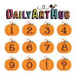 Pumpkin Numbers Clip Art Set – Daily Art Hub // Graphics, Alphabets & SVG