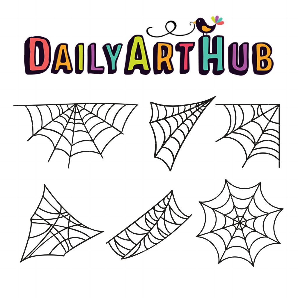 Spiders Web Collection Clip Art Set – Daily Art Hub // Graphics ...