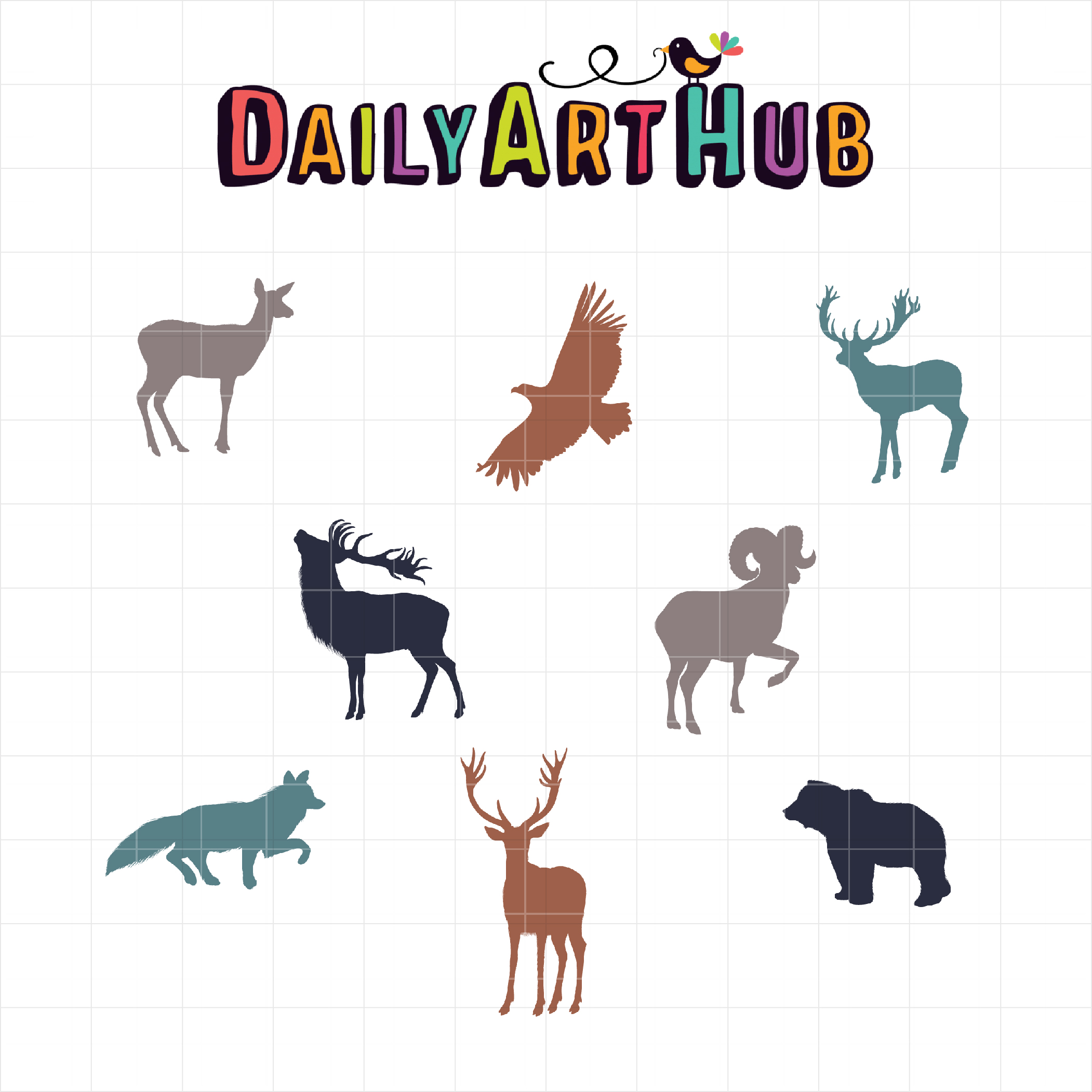 Wild Animals Shadow Clip Art Set – Daily Art Hub – Free Clip Art Everyday