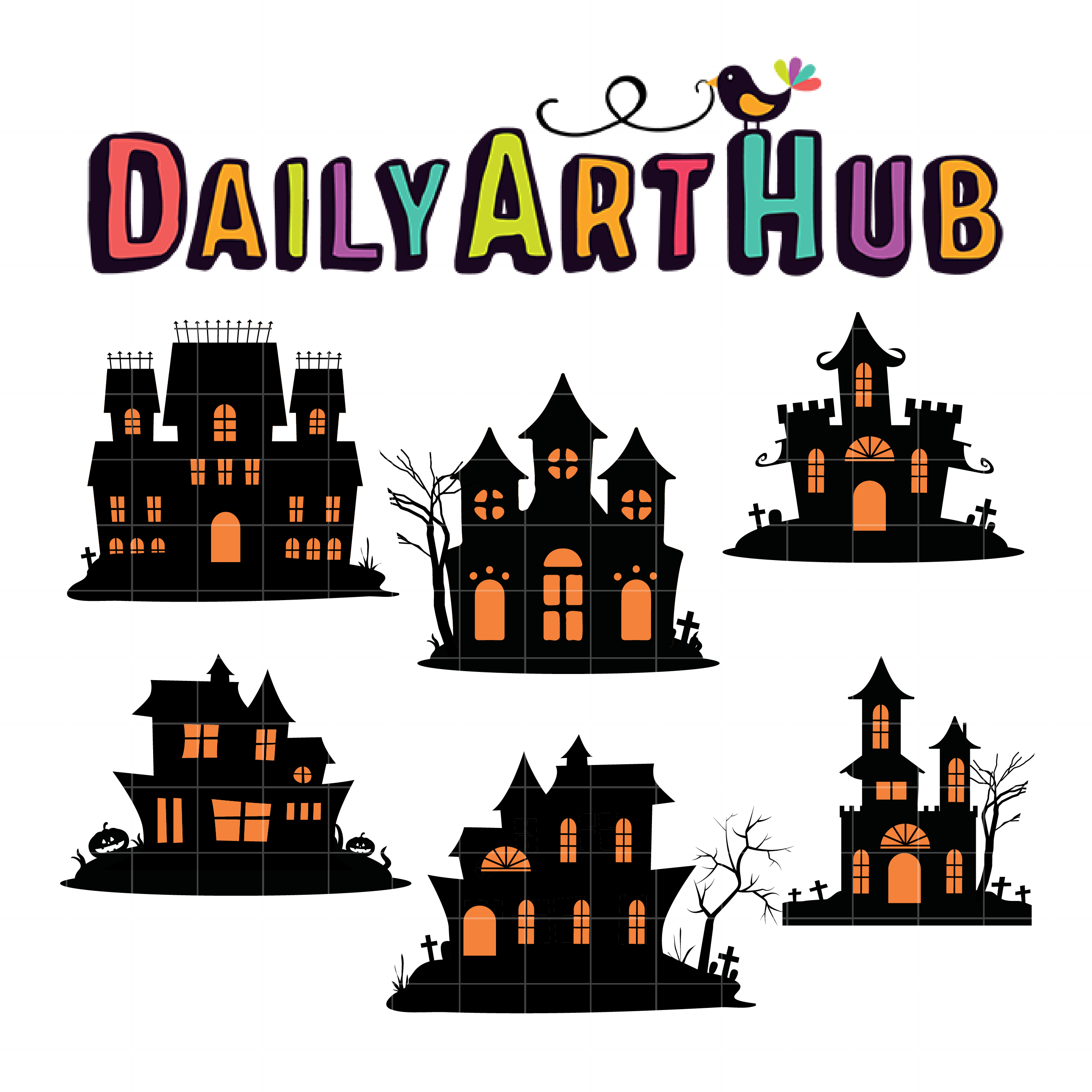 Haunted House Collection Clip Art Set – Daily Art Hub – Free Clip Art ...