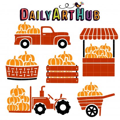 Pumpkin Harvest Clip Art Set – Daily Art Hub – Free Clip Art Everyday