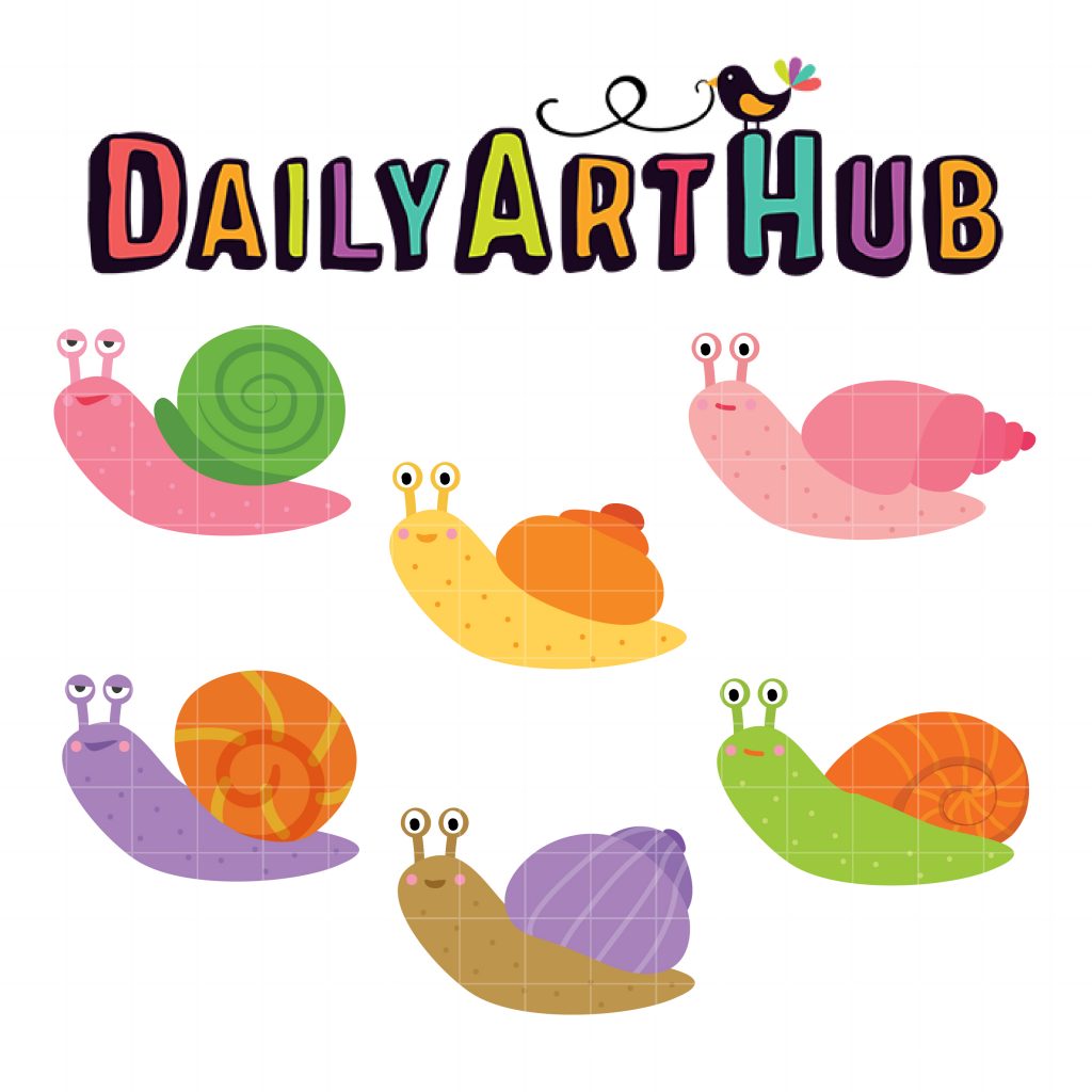 Snail Collection Clip Art Set – Daily Art Hub // Graphics, Alphabets & SVG