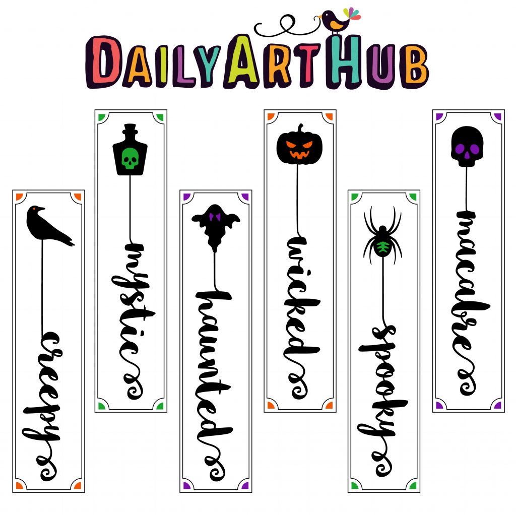 Spooktacular Bookmarks Clip Art Set – Daily Art Hub // Graphics ...
