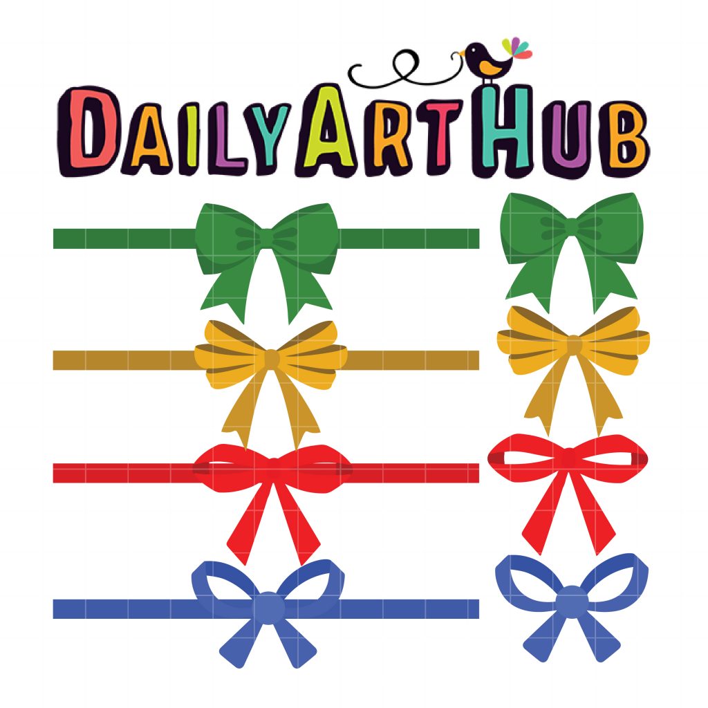 Christmas Gift Ribbons Clip Art Set – Daily Art Hub // Graphics ...