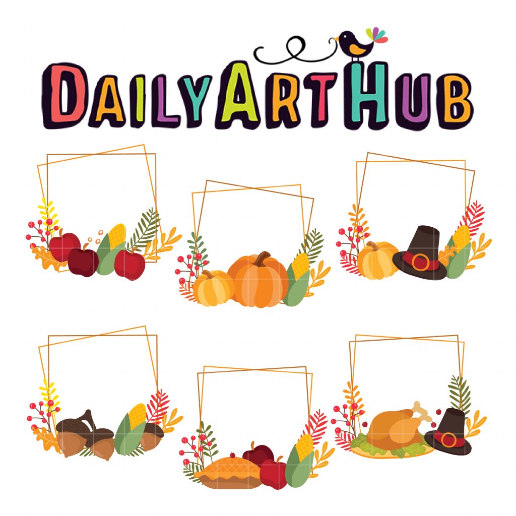 Thanksgiving Frames Clip Art Set – Daily Art Hub // Graphics, Alphabets ...
