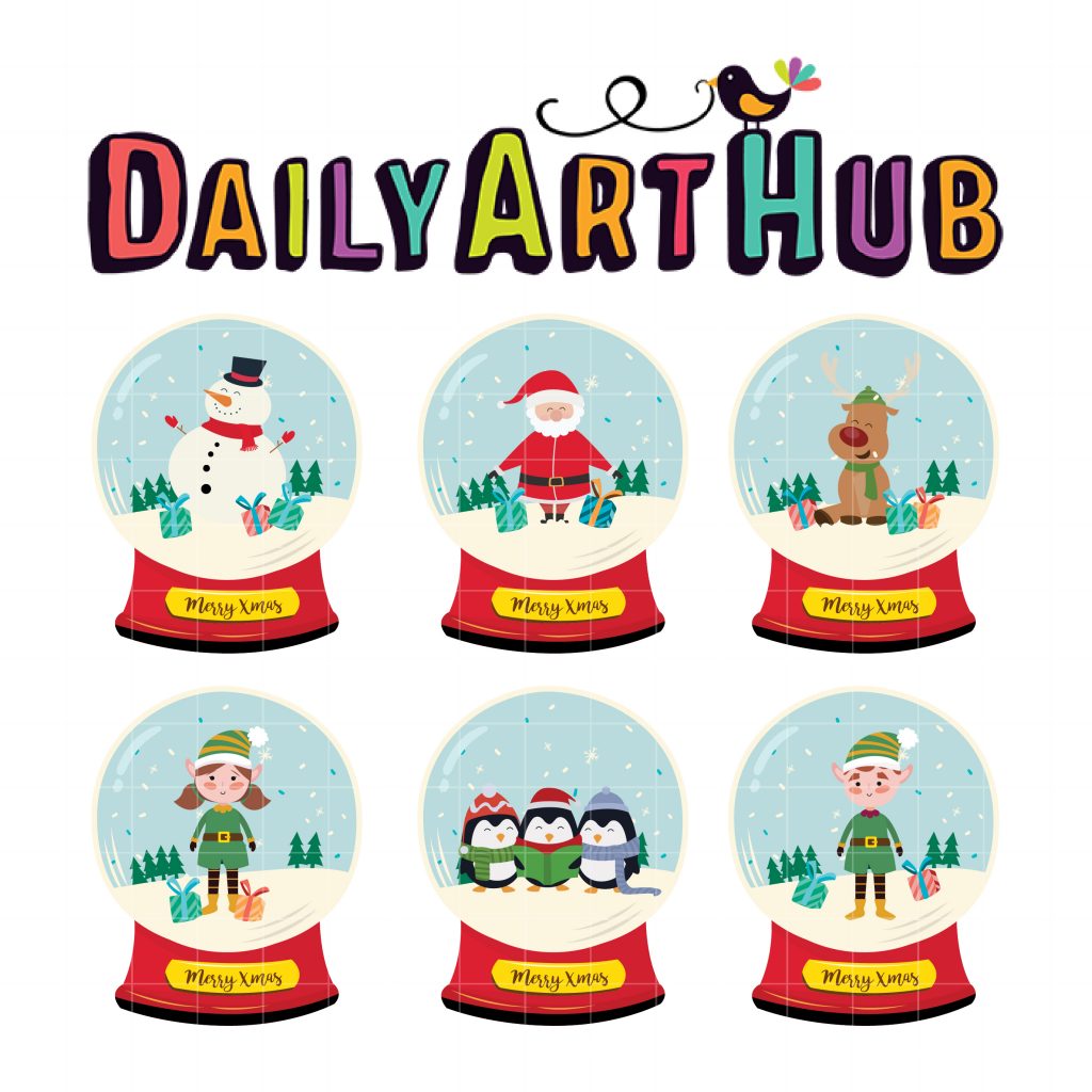Christmas Snow Globe Clip Art Set – Daily Art Hub // Graphics ...