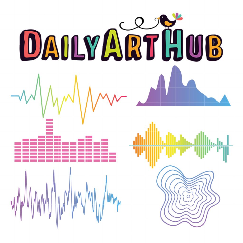 Colorful Sound Waves Clip Art Set – Daily Art Hub // Graphics ...