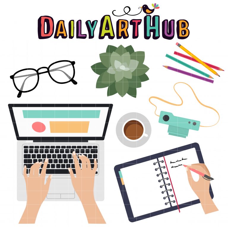 Blogger Essentials Clip Art Set – Daily Art Hub // Graphics, Alphabets ...