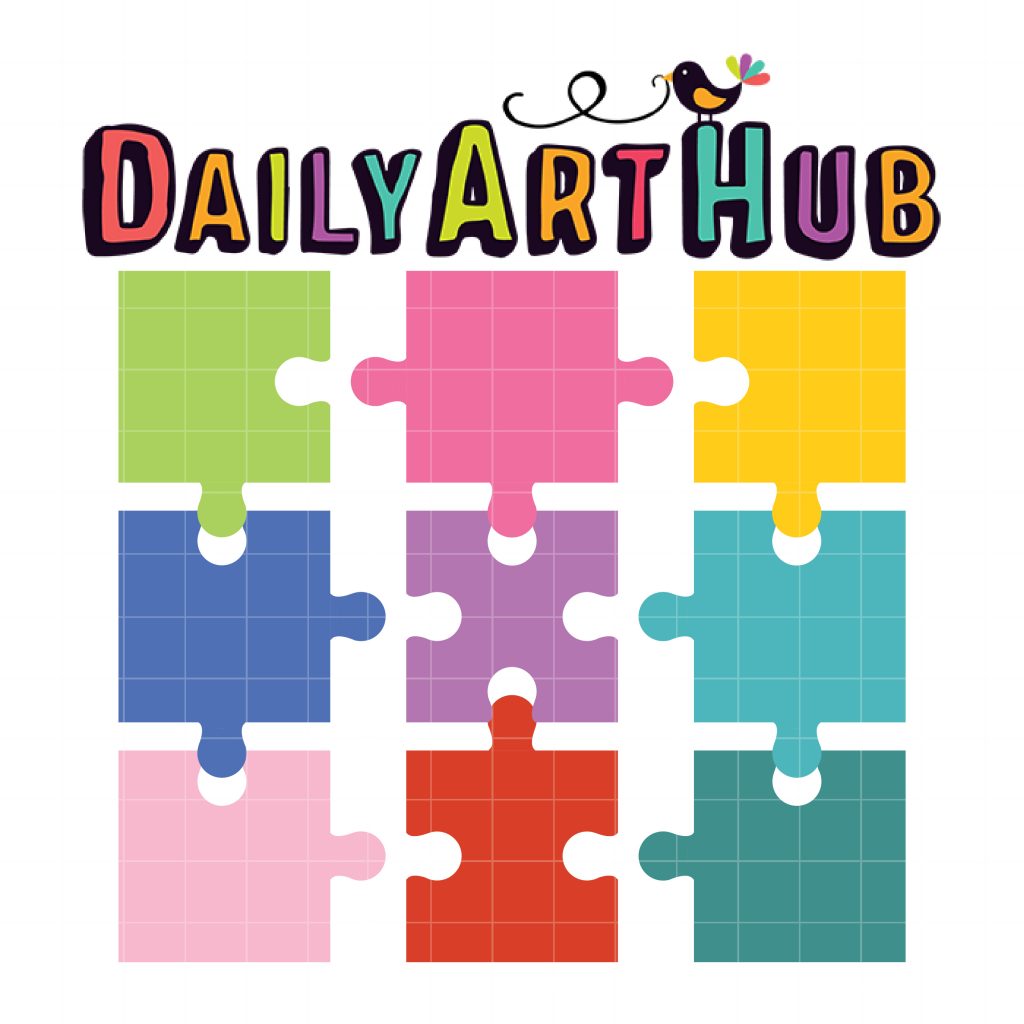 Colorful Blank Puzzle Piece Clip Art Set – Daily Art Hub // Graphics ...